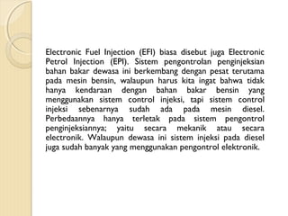 Dasar Kerja Sistem EFI | PPT
