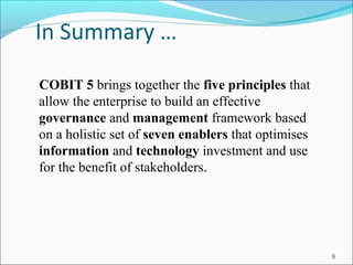 02. cobit5 introduction | PPT