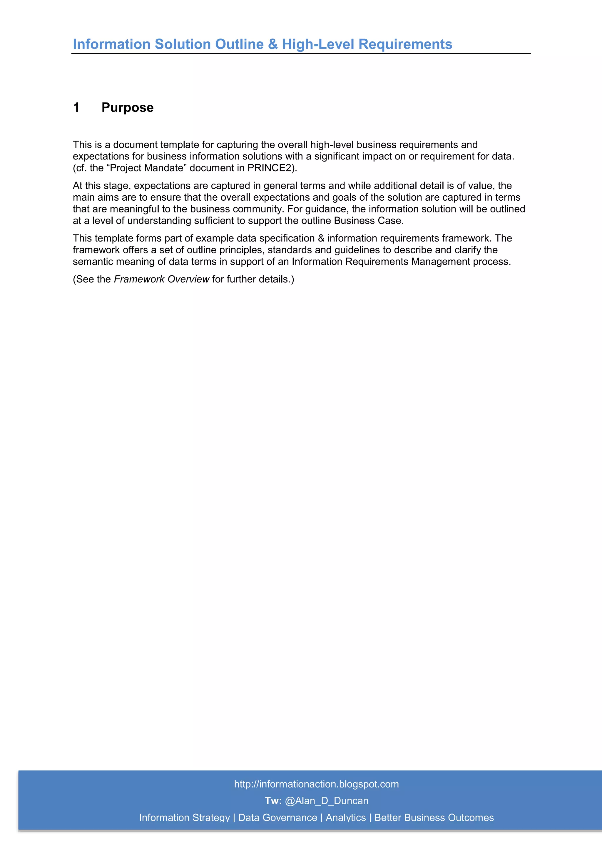 02. Information solution outline template | DOCX | IT and Internet Support | Internet