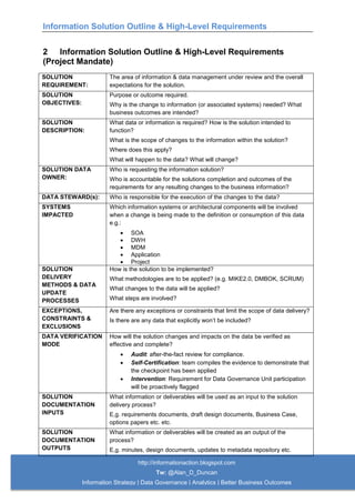 02. Information solution outline template | DOCX | IT and Internet ...