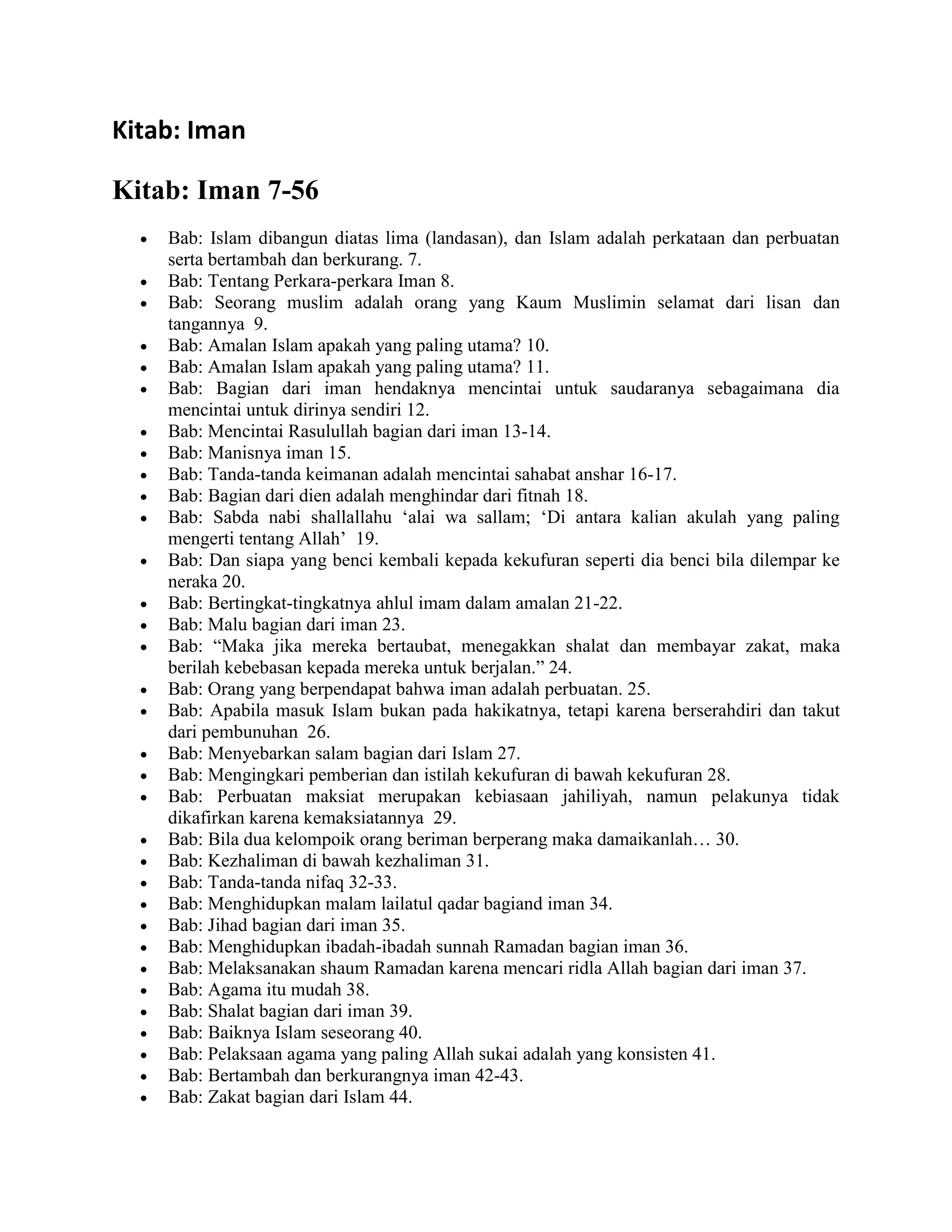 02. kitab iman. | PDF