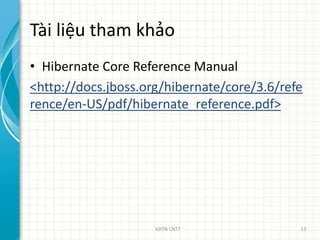 Cấu hình Hibernate | PPTX