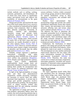 Quality Evaluation and Sensory Properties of Cookies Prepared from ...