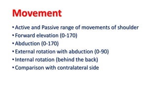 02. shoulder examination | PPTX