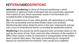 CAMBRIDGE AS GEOGRAPHY REVISION: ROCKS AND WEATHERING - 3.2 WEATHERING ...