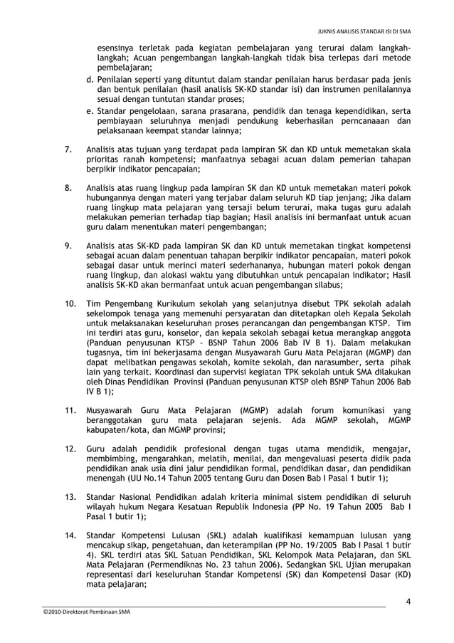 02. juknis analisis standar isi isi __0104 | PDF