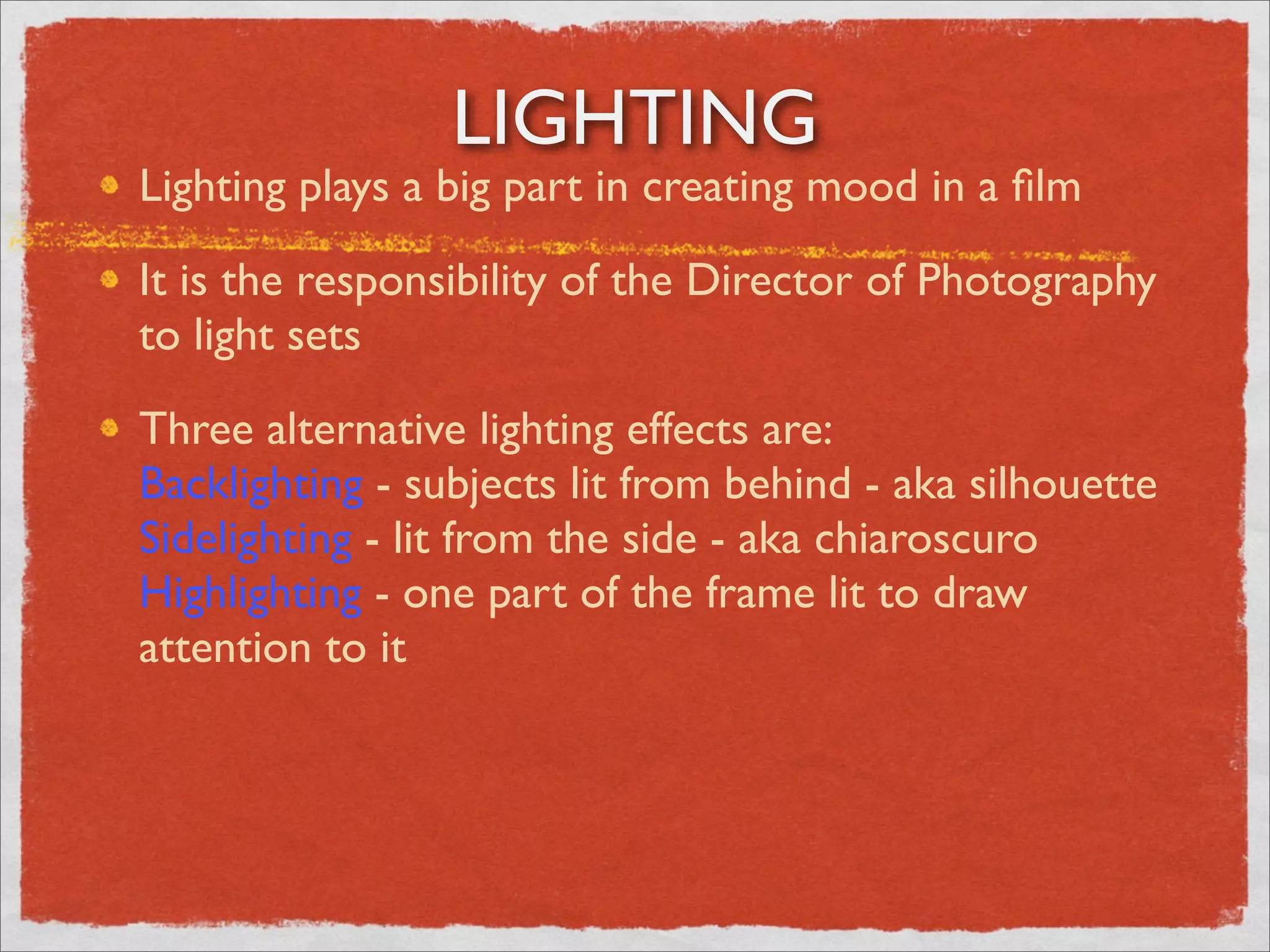 Intro to cinematography | PPT