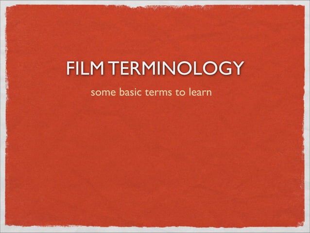 Intro to cinematography | PPT