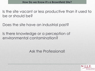Brownfields Overview | PPTX