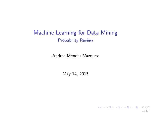 02 Machine Learning - Introduction probability | PDF