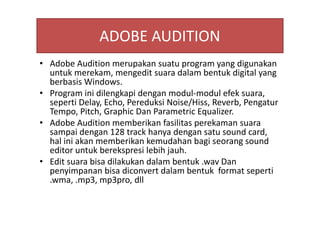 02. adobe audition adobe audition | PPT