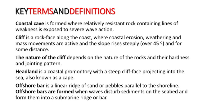 CAMBRIDGE GEOGRAPHY A2 REVISION - COASTAL ENVIRONMENTS: 8.2 COASTAL ...