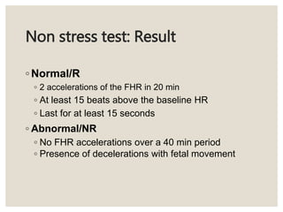 Non Stress Test Interpretation