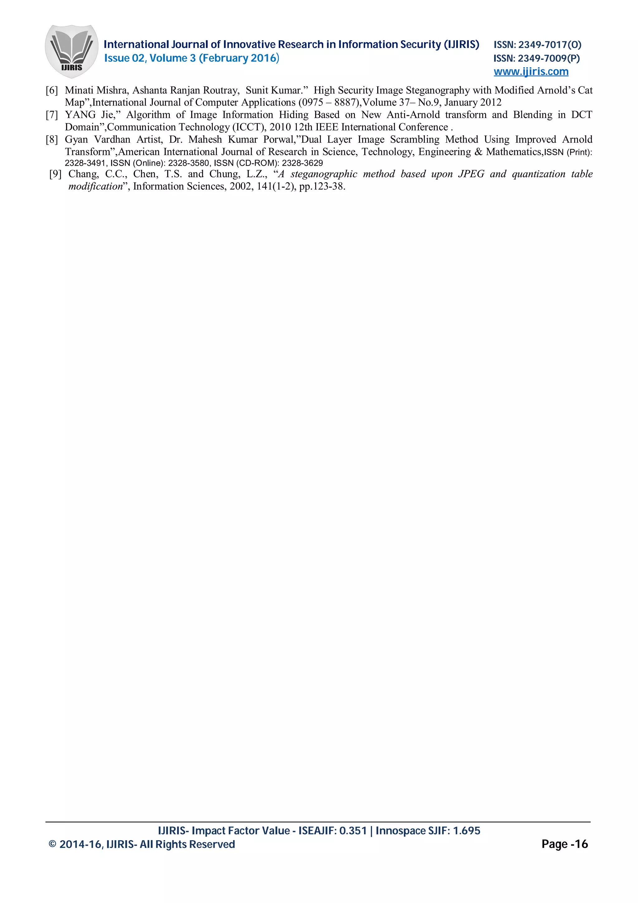 Frequency Domain Approach of Image Steganography | PDF