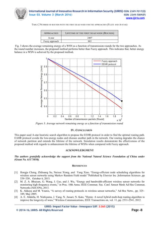 An Energy–Efficient Heuristic based Routing Protocol in Wireless Sensor Networks | PDF ...