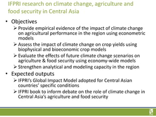 Agricultural transformation and food security under climate change in ...