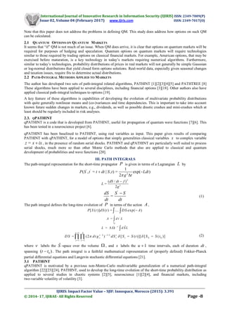 Options on Quantum Money: Quantum Path- Integral With Serial Shocks | PDF | Business Accounting ...