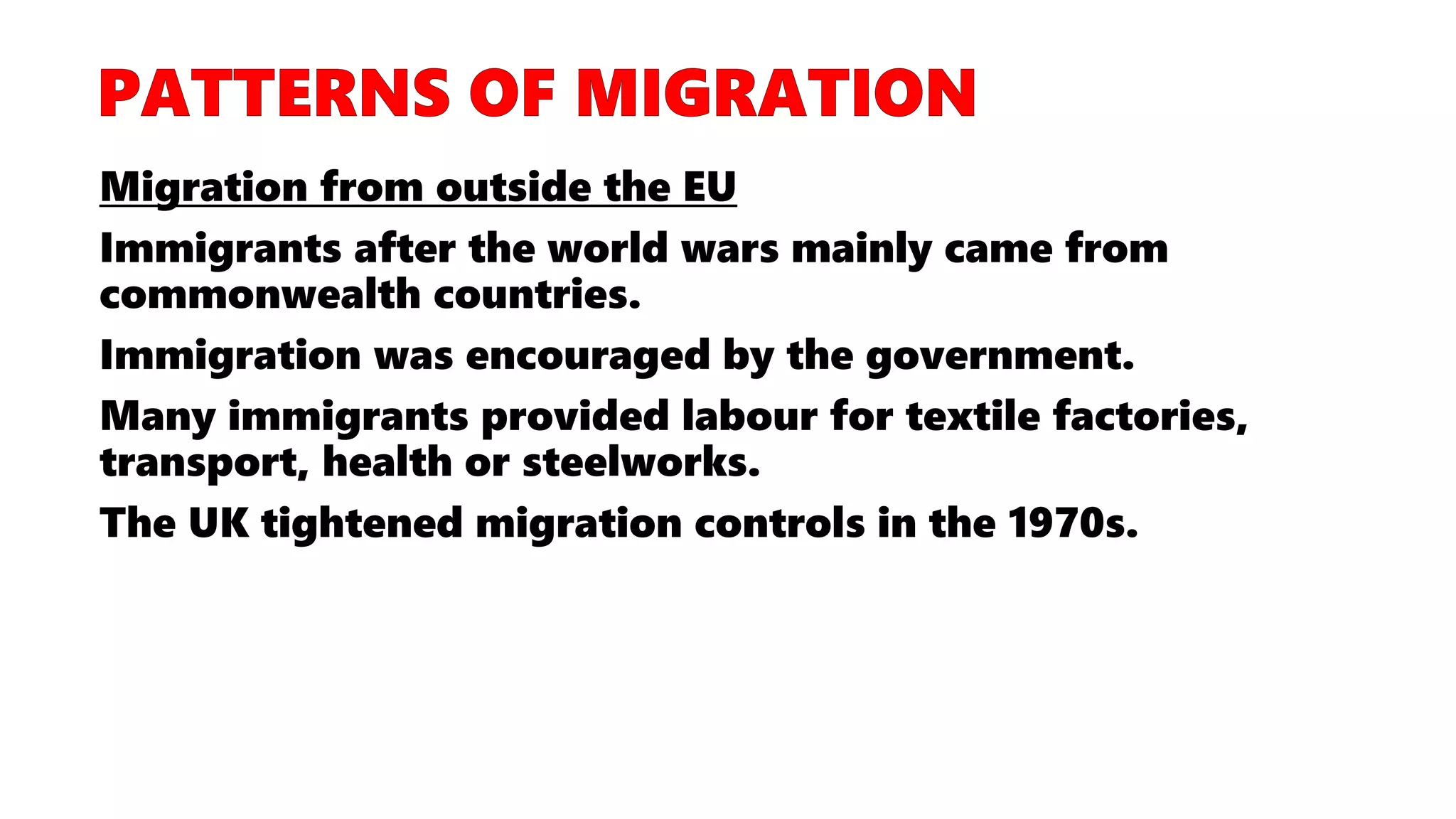 GEOGRAPHY IGCSE: MIGRATION | PPTX