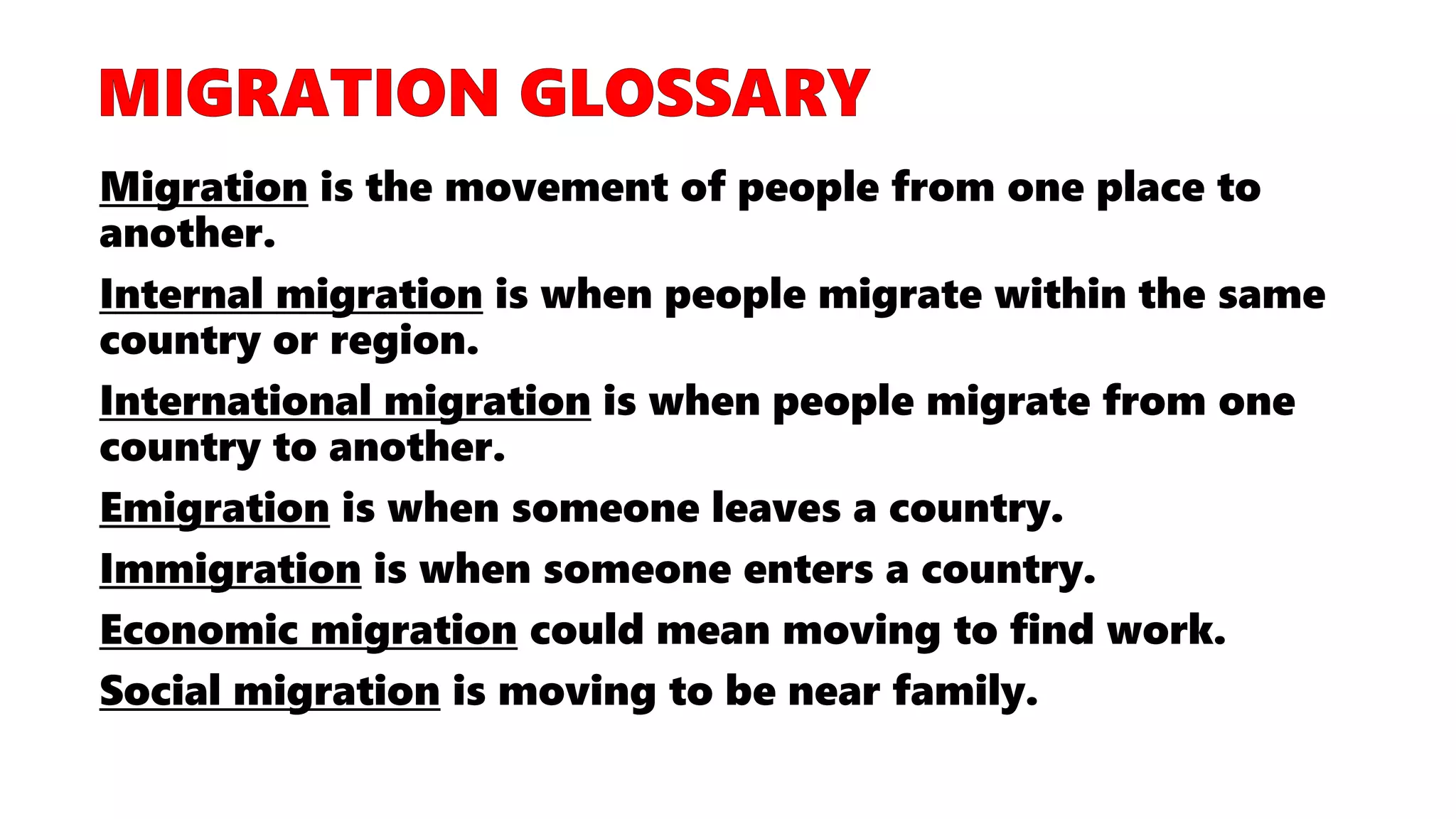GEOGRAPHY IGCSE: MIGRATION | PPTX