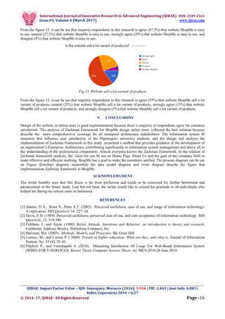 WEB BASED INFORMATION SYSTEMS OF E-COMMERCE USER SATISFACTION USING ZACHMAN FRAMEWORK | PDF