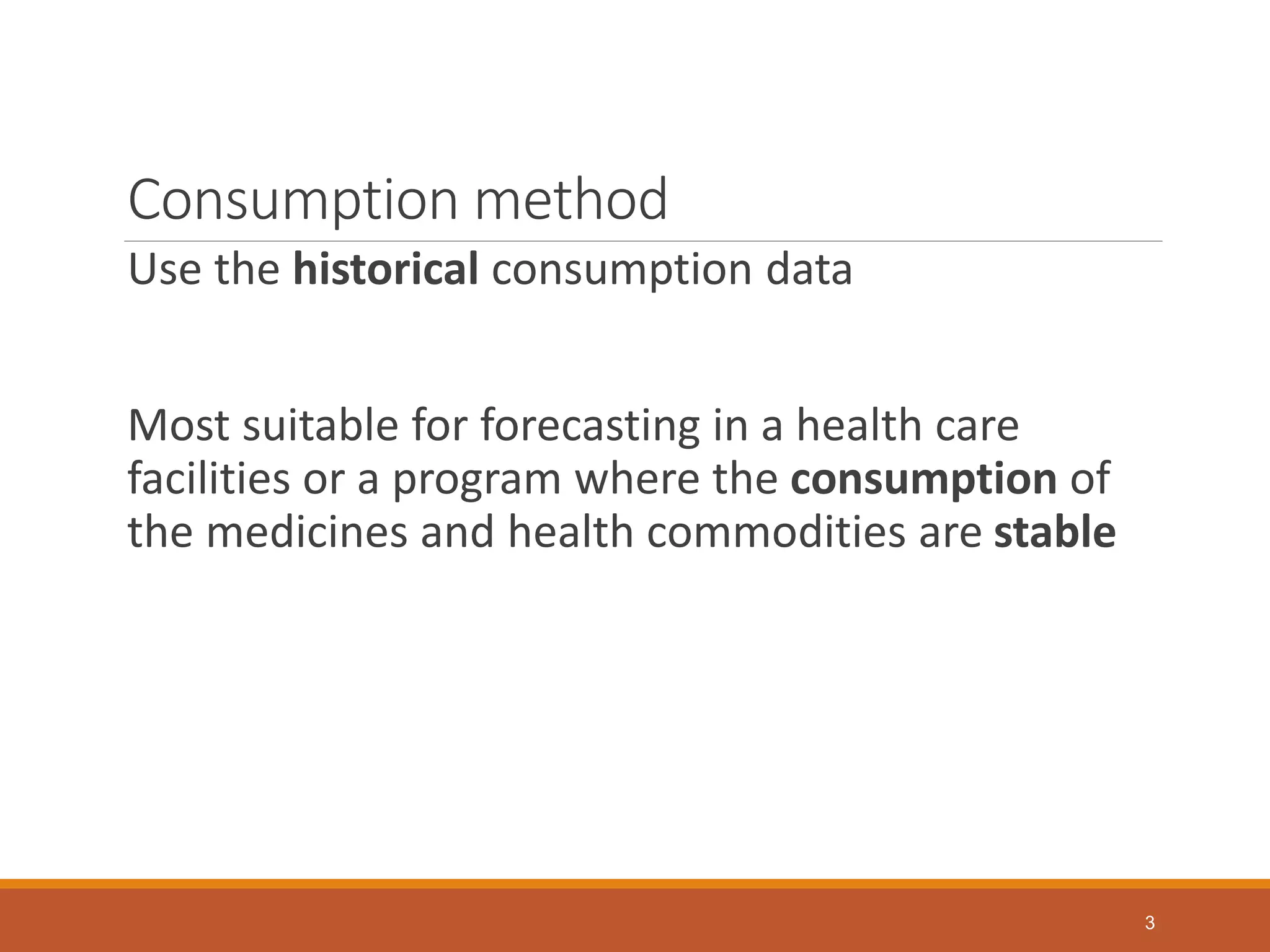 02. forecasting consumption method | PPTX