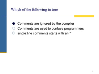 Beginner C++ easy slide and simple definition with questions | PPT ...