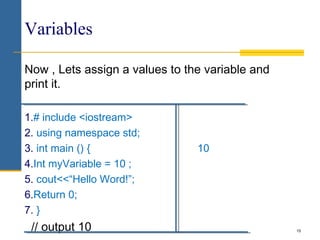Beginner C++ easy slide and simple definition with questions | PPT ...