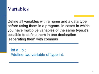 Beginner C++ easy slide and simple definition with questions | PPT ...