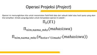 02. relational model dan query languages | PDF