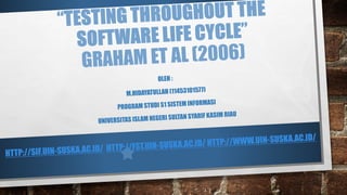 02. testing throughout the software life cycle | PPTX | Operating ...