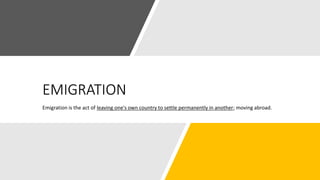 GEOGRAPHY IGCSE: MIGRATION | PPTX