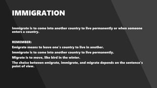 GEOGRAPHY IGCSE: MIGRATION | PPTX
