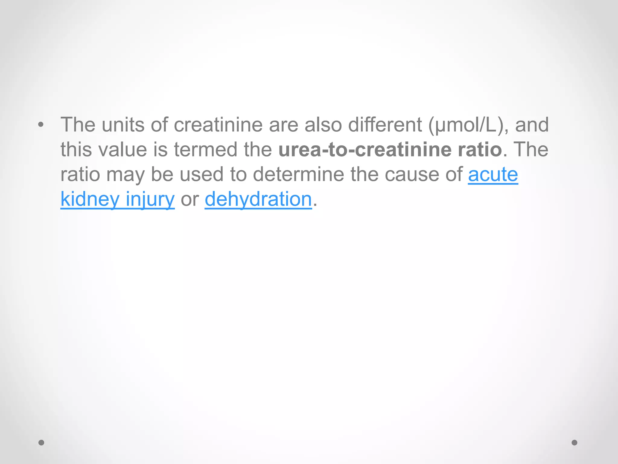 urea creatinine ratio | PPTX