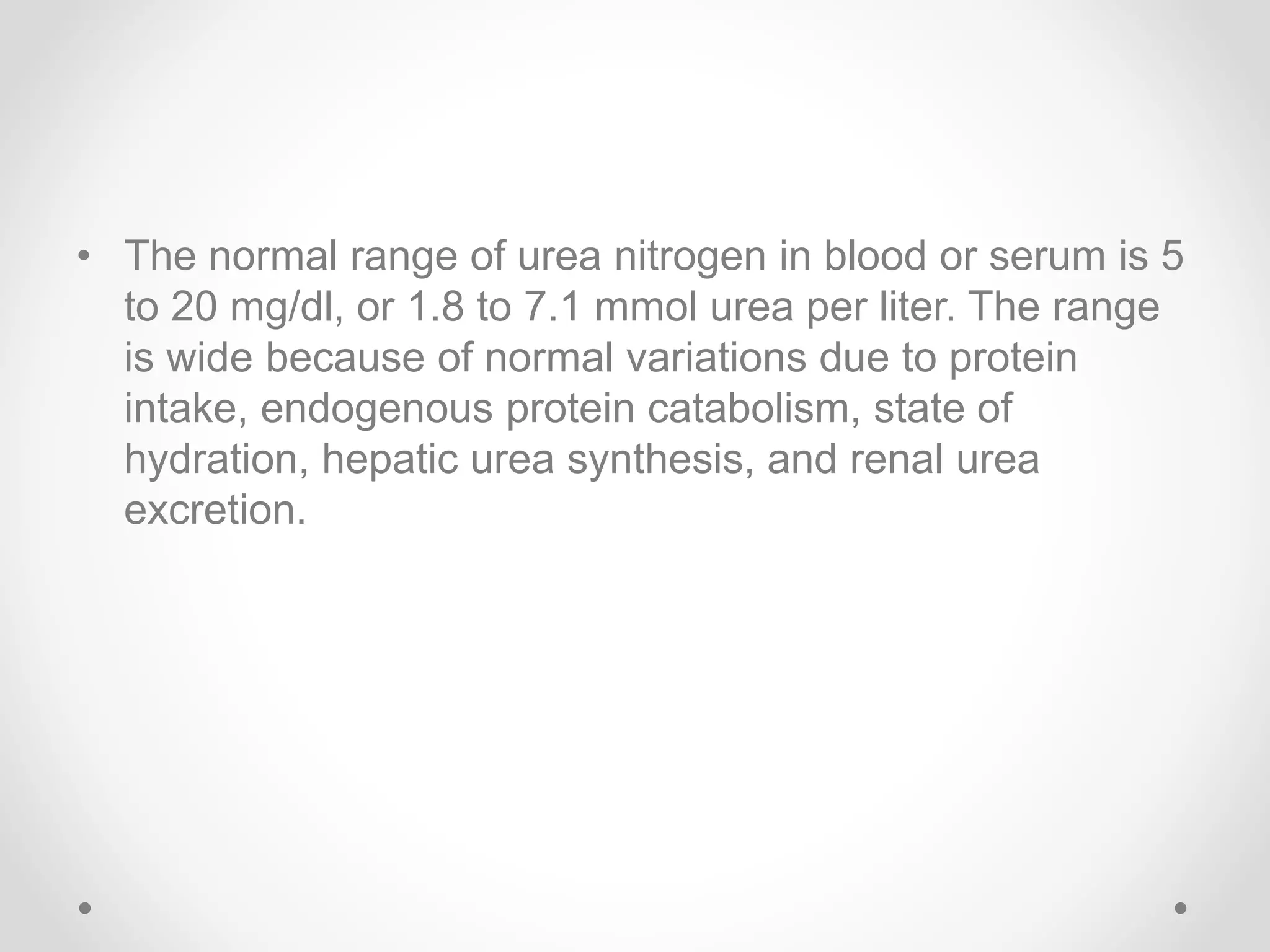 urea creatinine ratio | PPTX