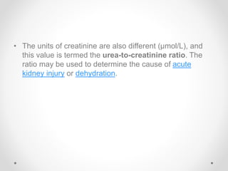 urea creatinine ratio | PPTX