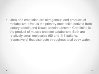 urea creatinine ratio | PPTX