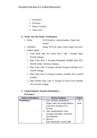 02. RPP FISIKA SMA KELAS X SEMESTER 1 KD. 3.6 MATERI GERAK MELINGKAR | DOCX