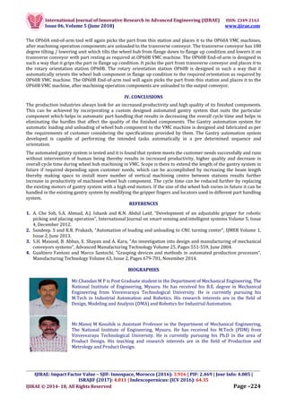 DESIGN AND ANALYSIS OF GANTRY AUTOMATION SYSTEM FOR WHEEL HUB MACHINING IN VMC | PDF