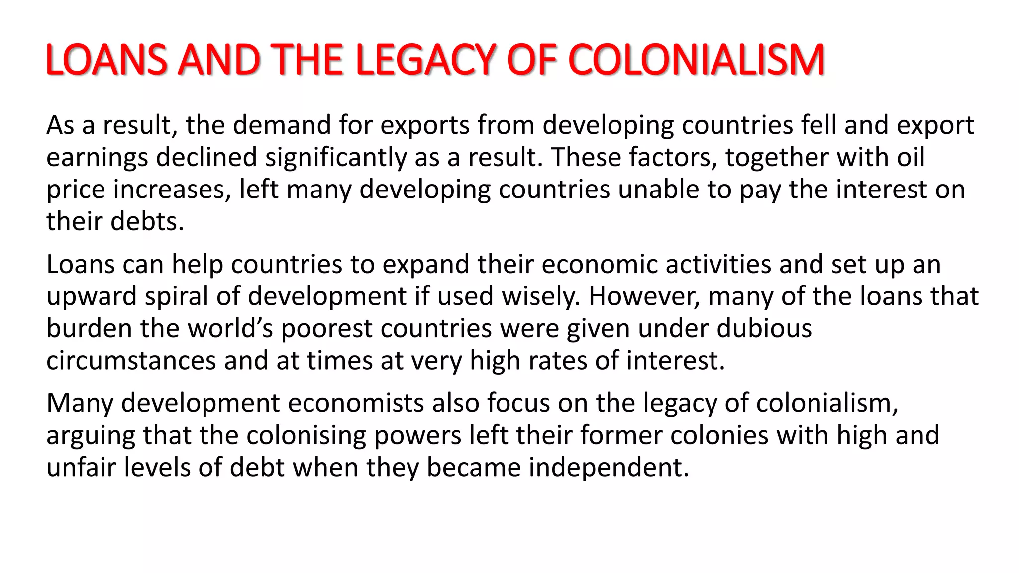 A2 CAMBRIDGE GEOGRAPHY: GLOBAL INTERDEPENDENCE - DEBT AND AID AND THEIR ...