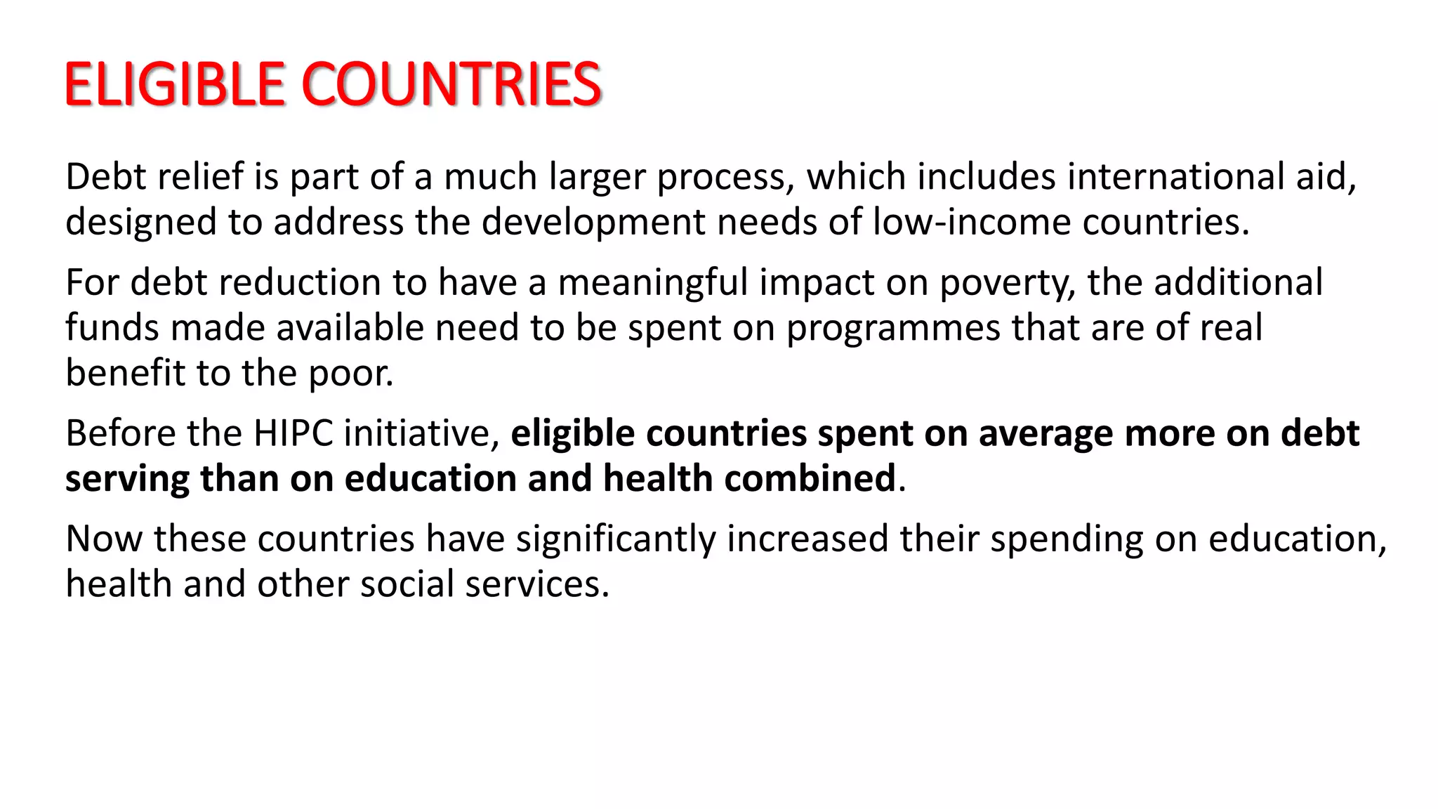 A2 CAMBRIDGE GEOGRAPHY: GLOBAL INTERDEPENDENCE - DEBT AND AID AND THEIR ...