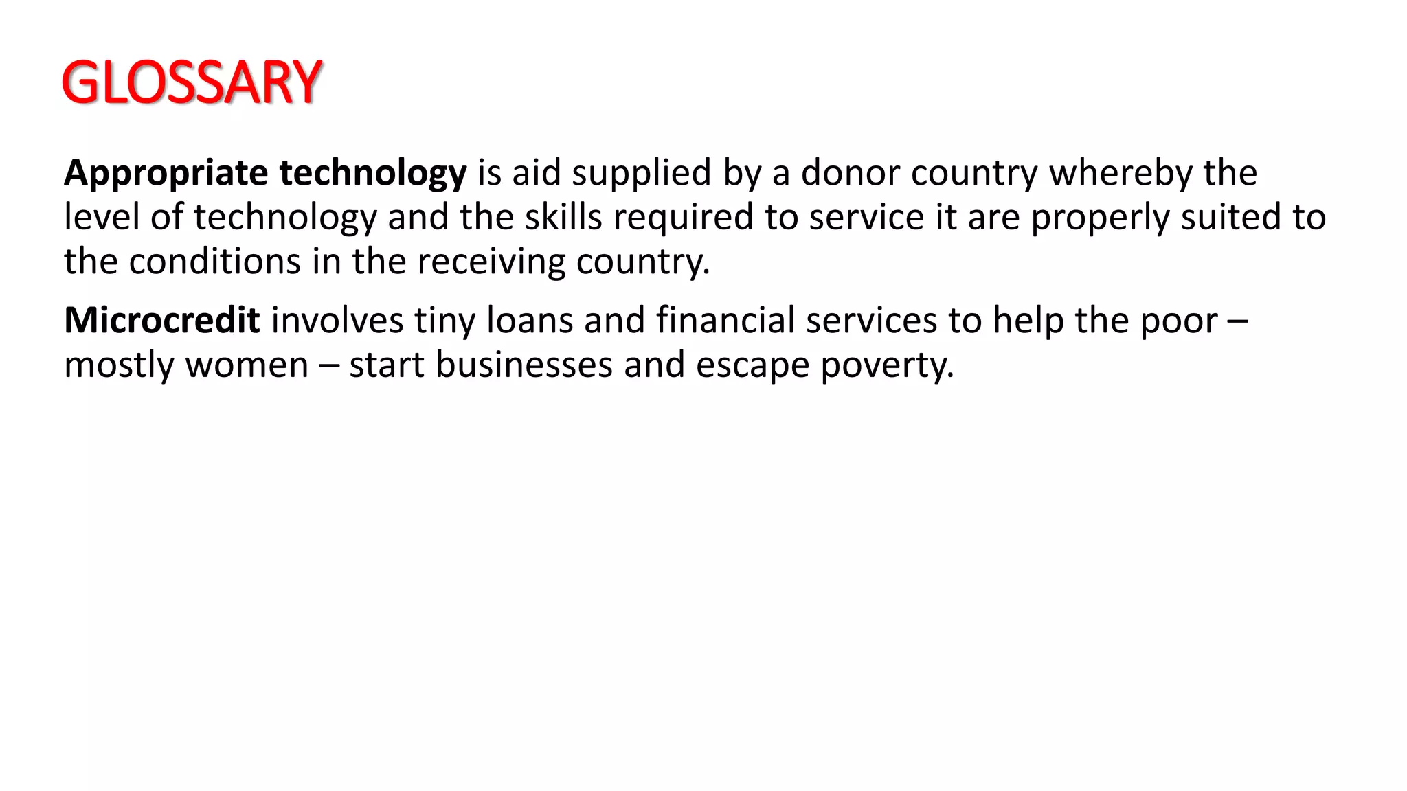 A2 CAMBRIDGE GEOGRAPHY: GLOBAL INTERDEPENDENCE - DEBT AND AID AND THEIR ...