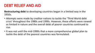 A2 CAMBRIDGE GEOGRAPHY: GLOBAL INTERDEPENDENCE - DEBT AND AID AND THEIR ...
