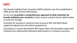 A2 CAMBRIDGE GEOGRAPHY: GLOBAL INTERDEPENDENCE - DEBT AND AID AND THEIR ...