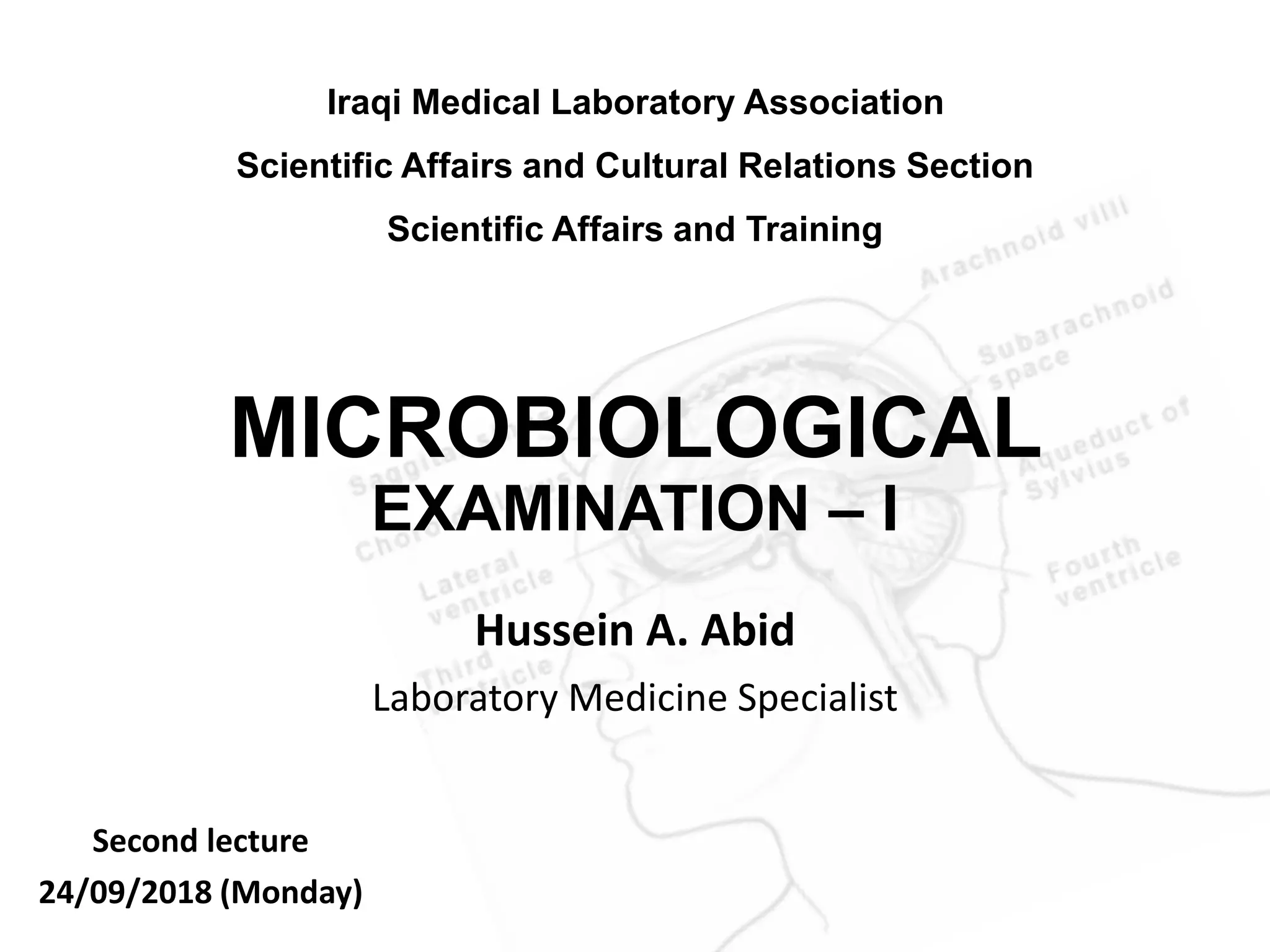 CSF MICROBIOLOGICAL EXAMINATION – I | PDF