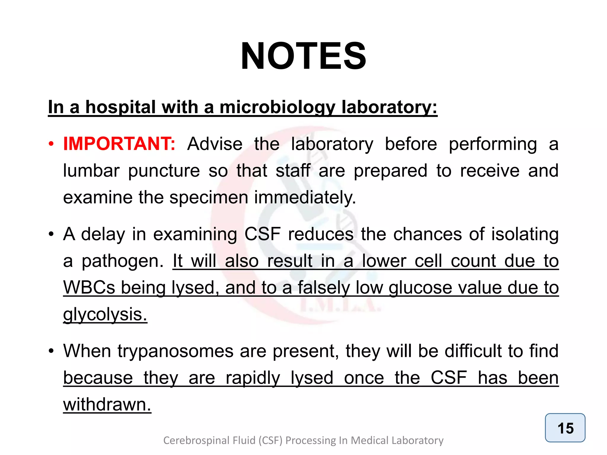 CSF MICROBIOLOGICAL EXAMINATION – I | PDF