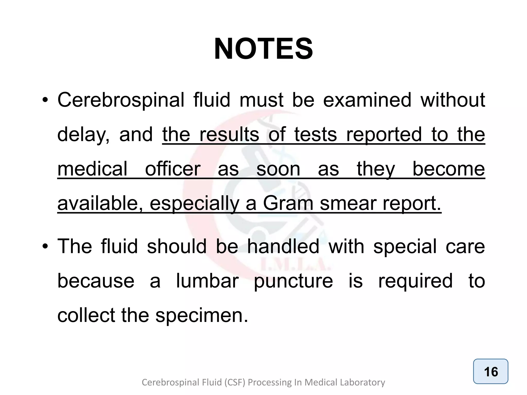 CSF MICROBIOLOGICAL EXAMINATION – I | PDF