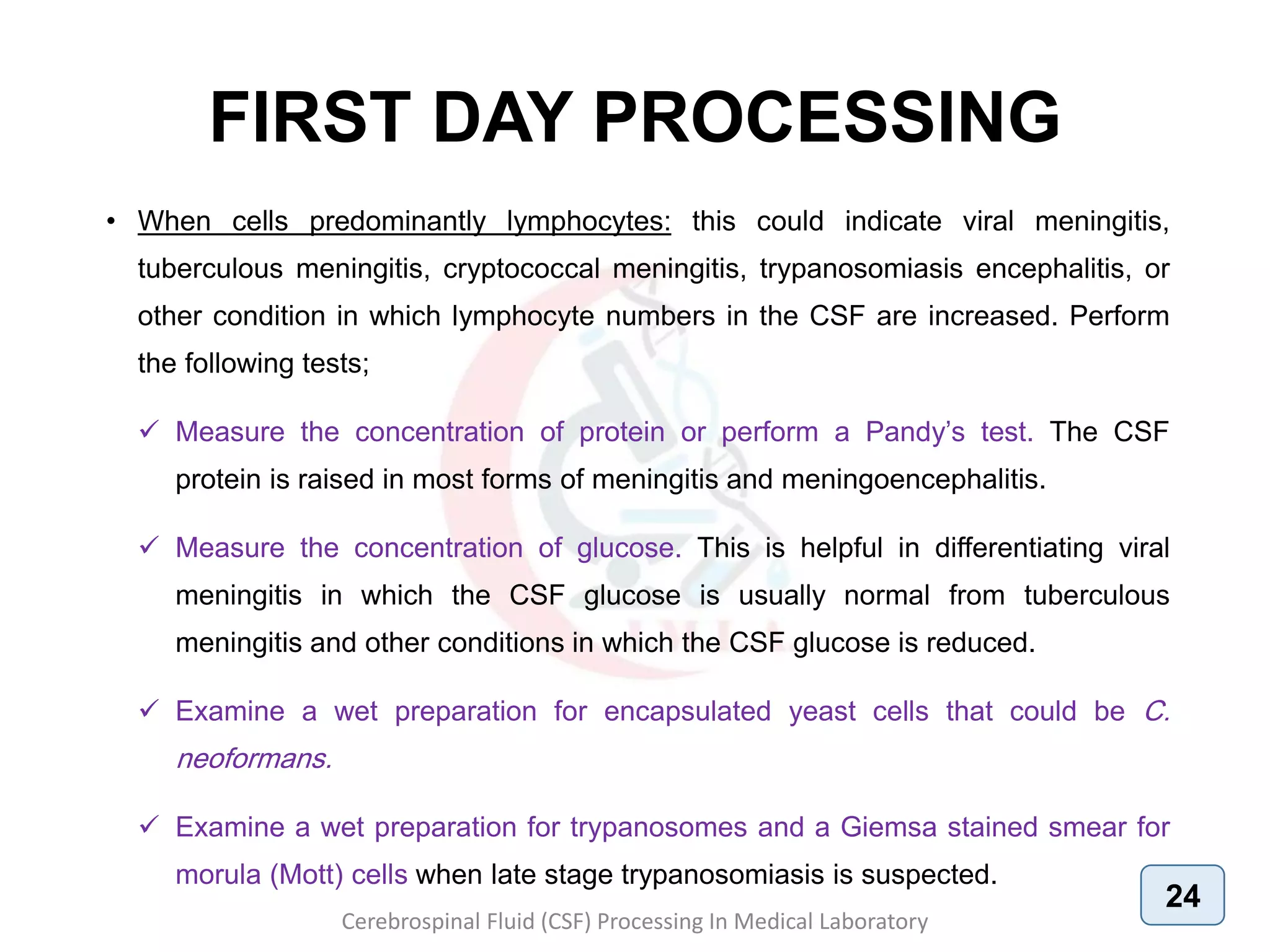 CSF MICROBIOLOGICAL EXAMINATION – I | PDF