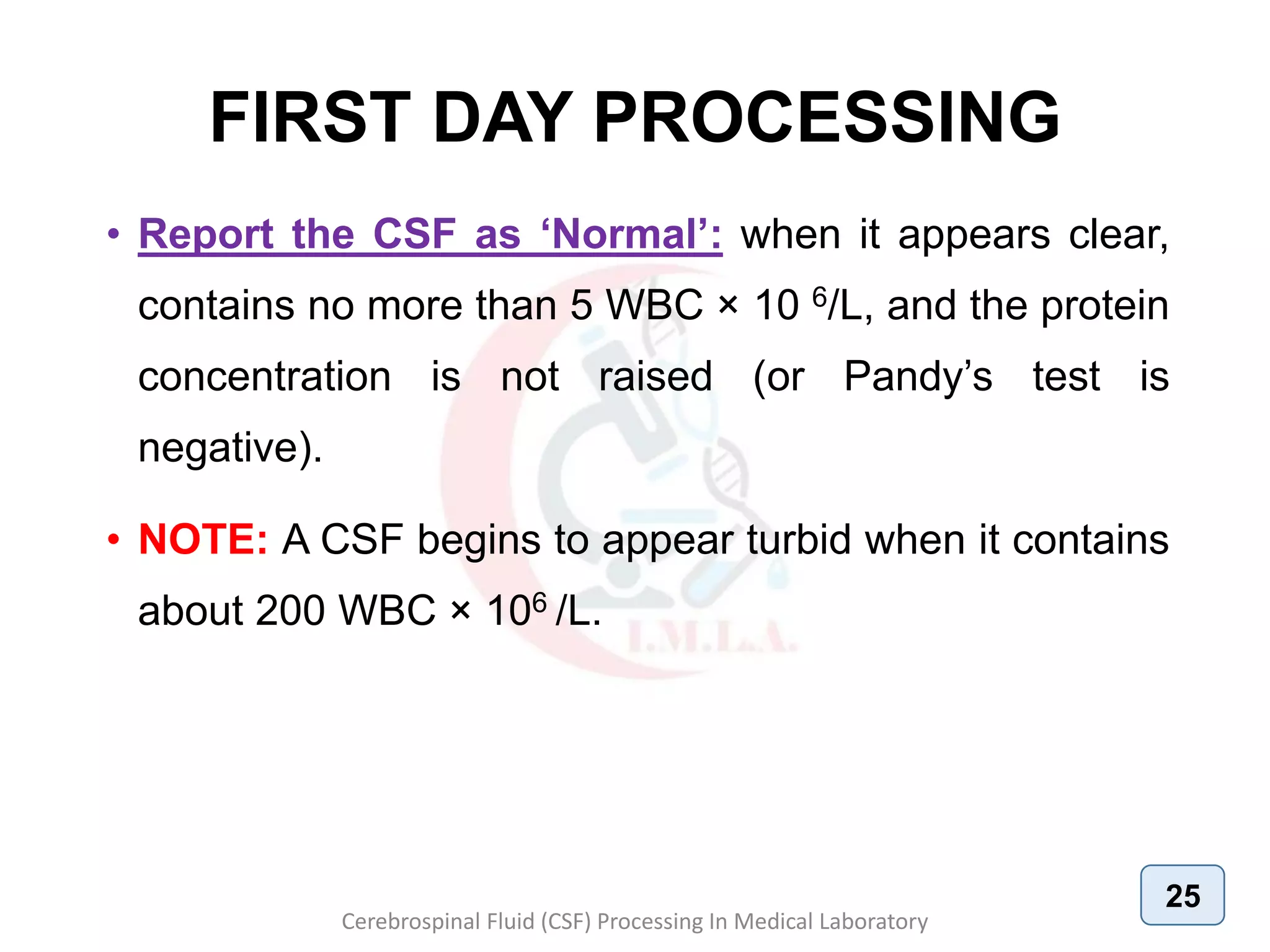 CSF MICROBIOLOGICAL EXAMINATION – I | PDF