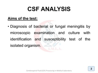 CSF MICROBIOLOGICAL EXAMINATION – I | PDF