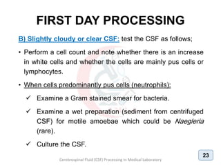 CSF MICROBIOLOGICAL EXAMINATION – I | PDF